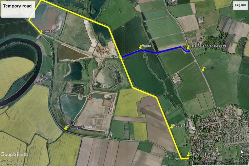 Temporary Road Map – Collingham AA